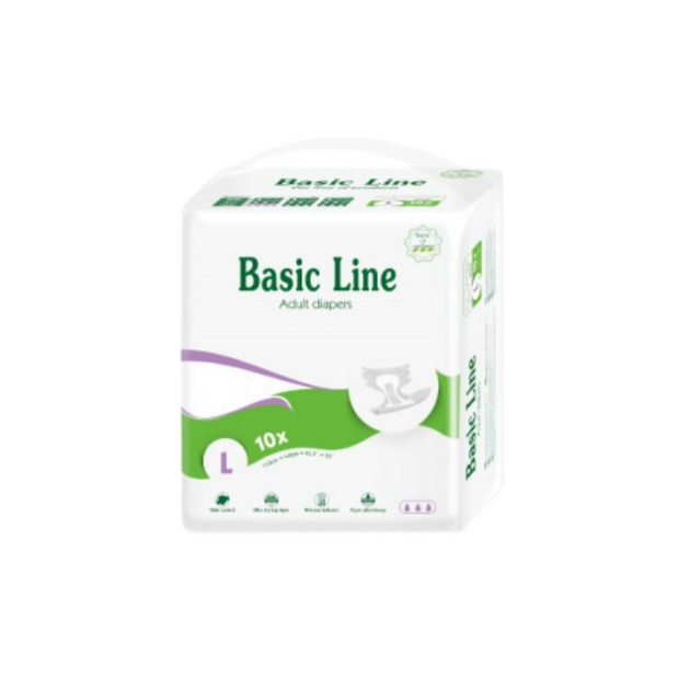 Pañales para Adultos L Basic Line Nateen (Tamaño L) – Parada Smart